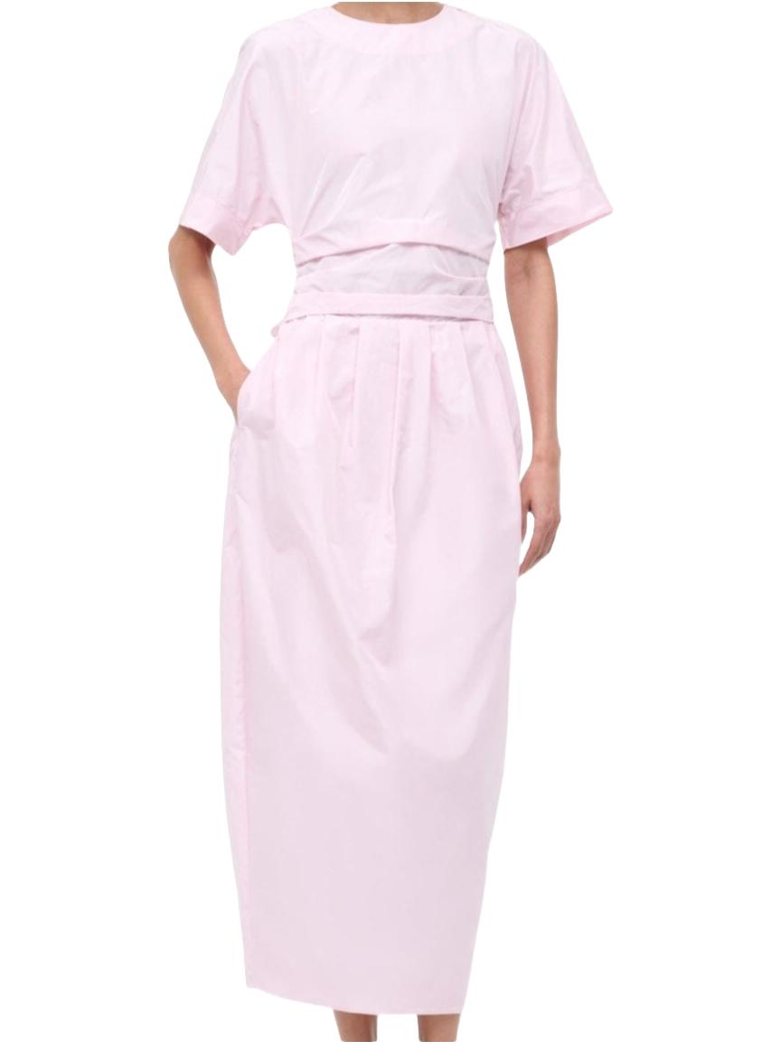STAUD Staud Michelina Tie-Waist Midi Dress
